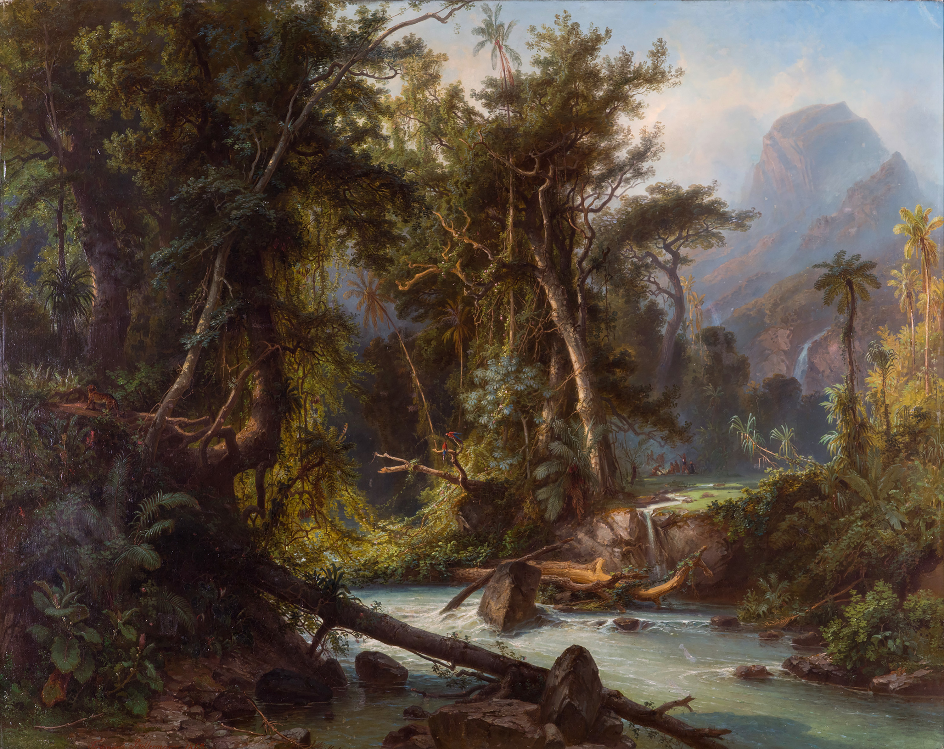 Ferdinand Bellermann - Südamerikanische Urwaldlandschaft mit ...